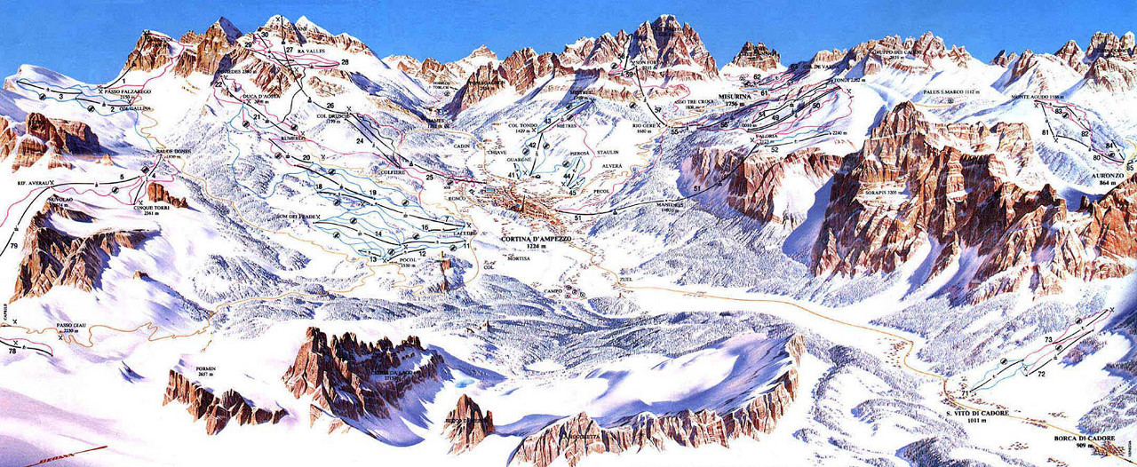 Skiareál Cortina d'Ampezzo